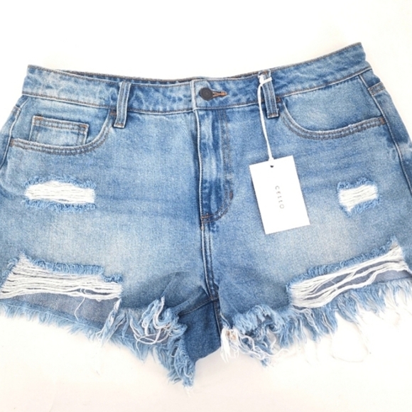 Cello | Shorts | Cello Jean Cut Out Shorts Size L | Poshmark